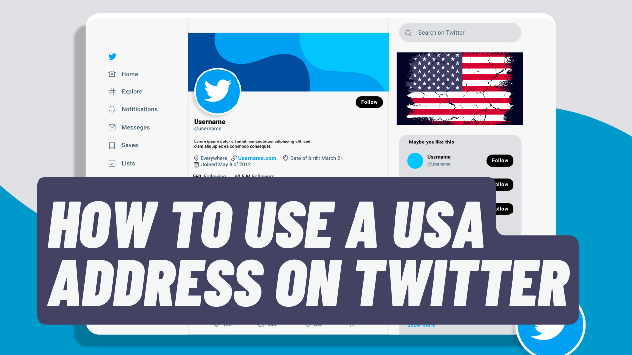 How to use a USA address on Twitter | IMGPANDA - A Free Resources Website