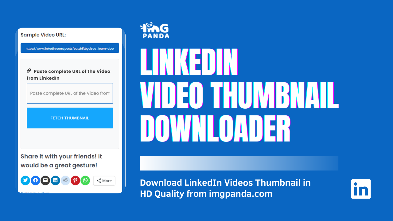 LinkedIn Video Thumbnail Downloader | IMGPANDA - A Free Resources Website