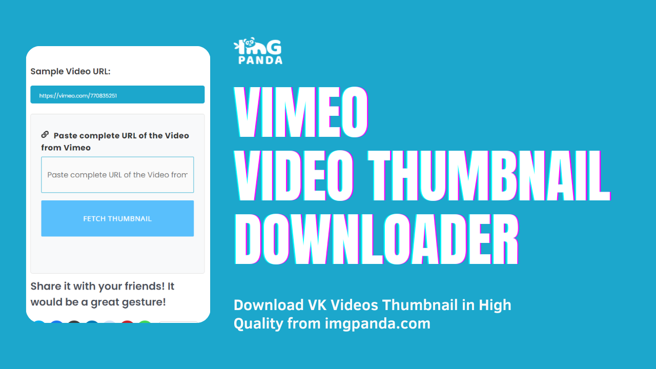 Vimeo Video Thumbnail Downloader | IMGPANDA - A Free Resources Website