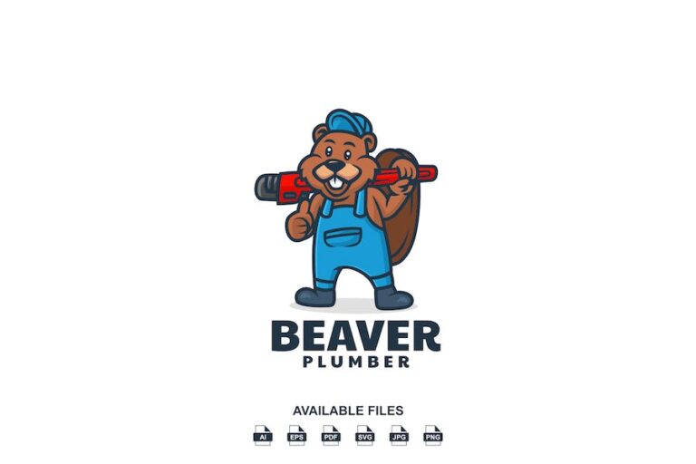 Premium Beaver Plumber Logo Free Download – IMGPANDA – A Free Resources ...