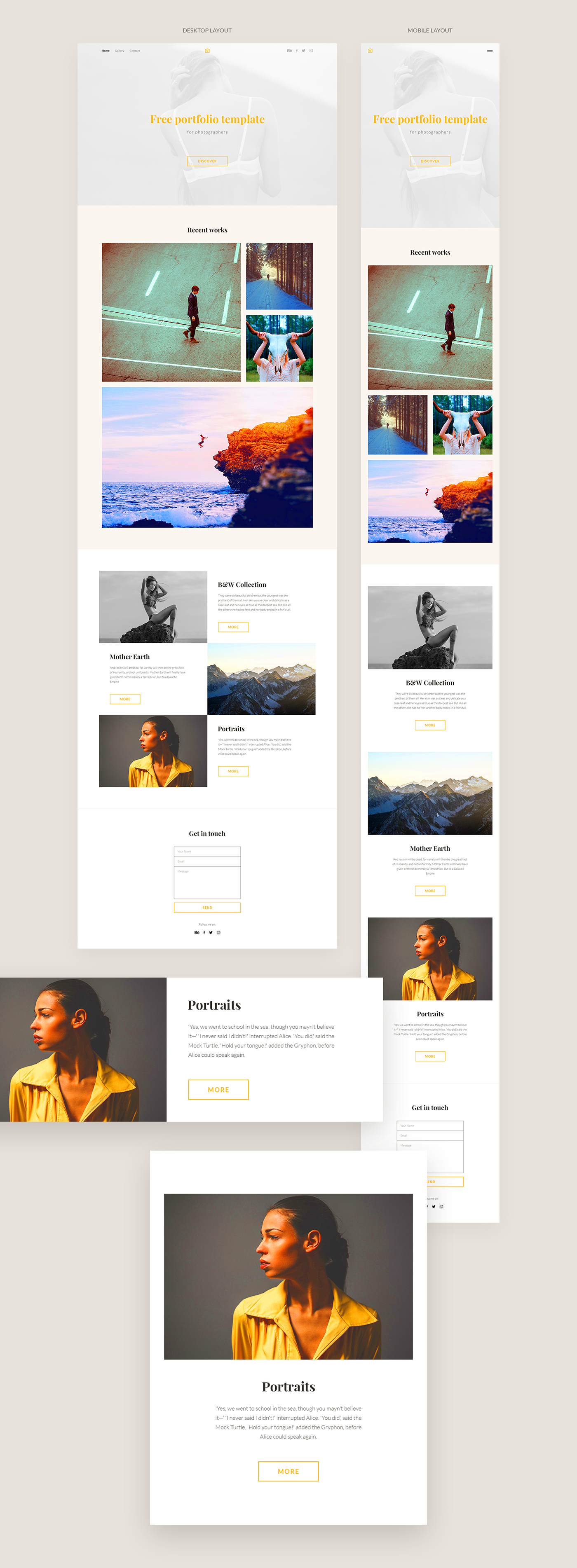 How to Download a Free Template on Behance – IMGPANDA – A Free ...