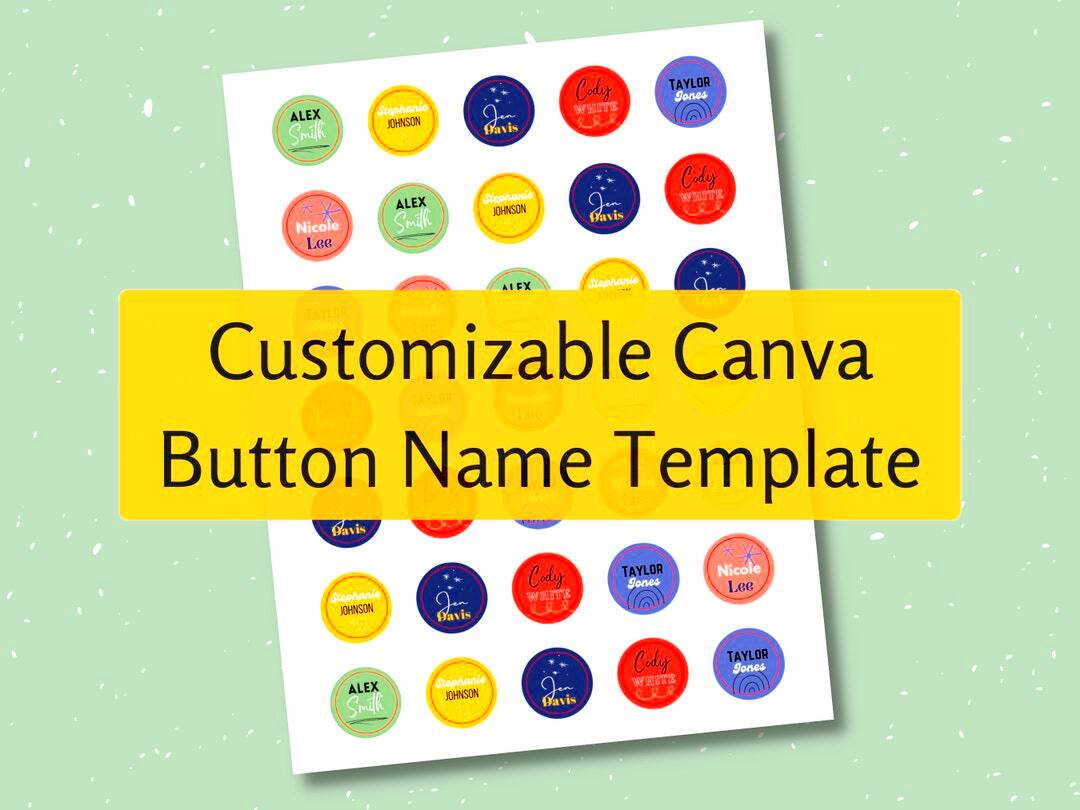 Design Custom Buttons Using Canva Button Template – IMGPANDA – A Free ...